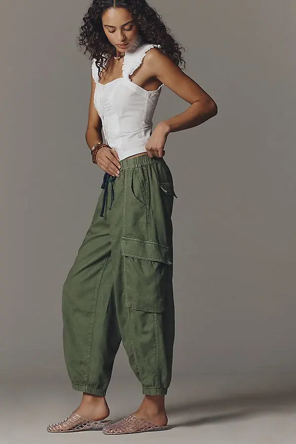 PILCRO Cotton Jogger Pants