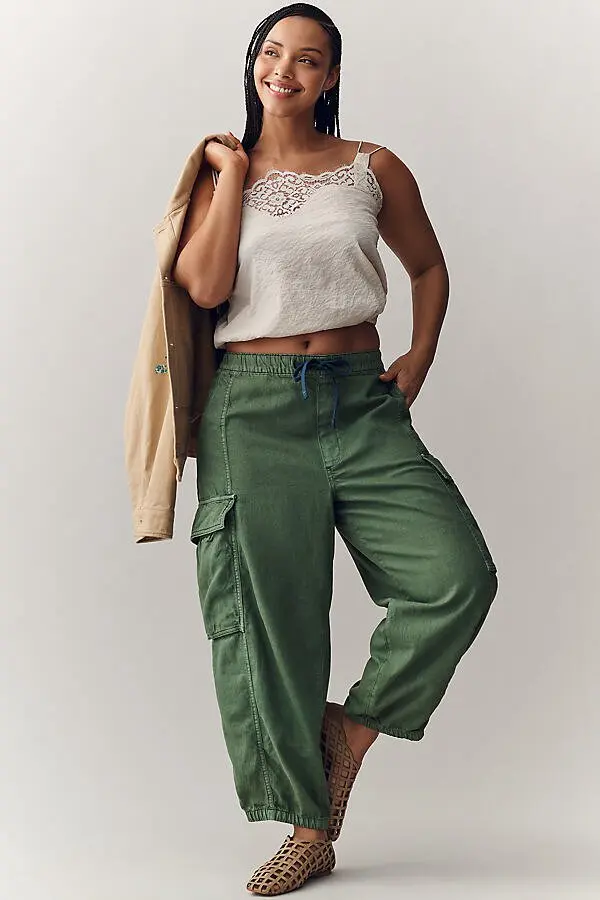 PILCRO Cotton Jogger Pants