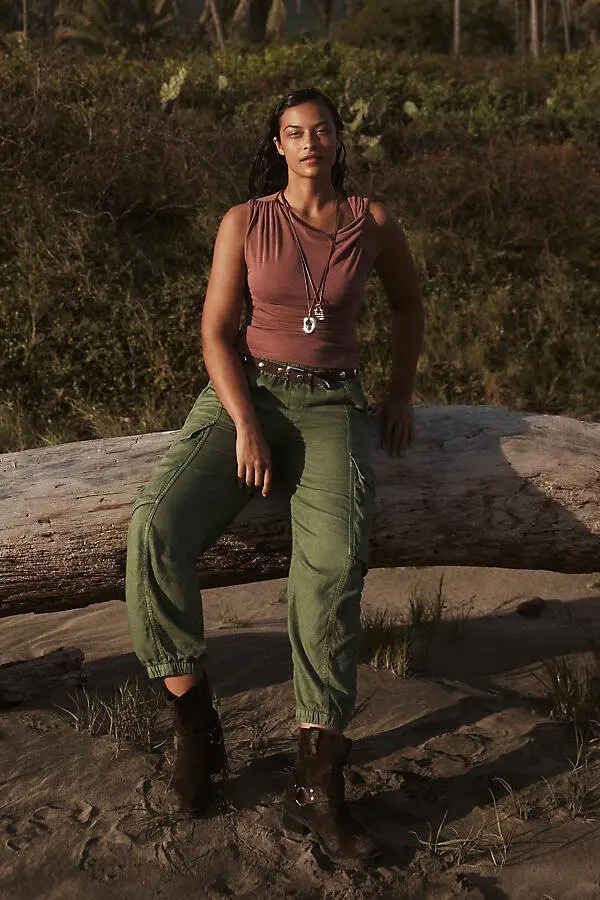 PILCRO Cotton Jogger Pants