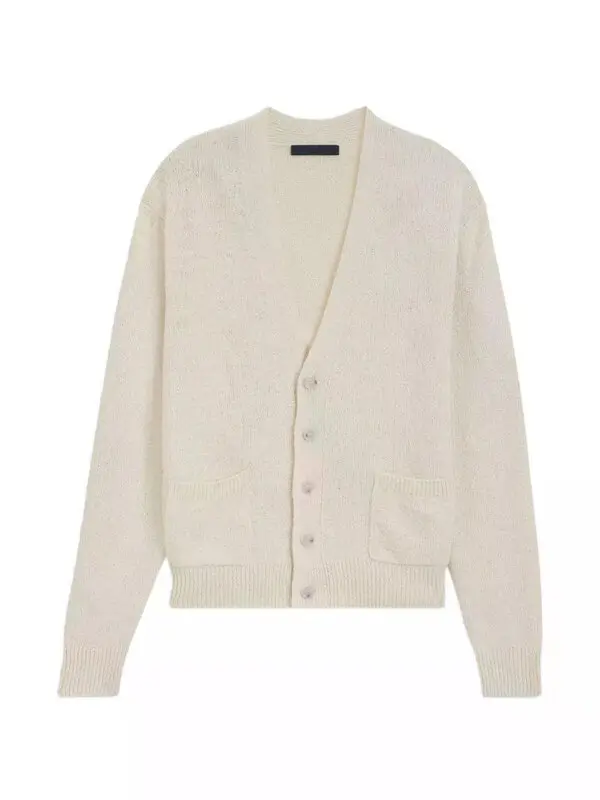 BOSS X Beckham Patch-pocket V-neck Cardigan - Neutrals