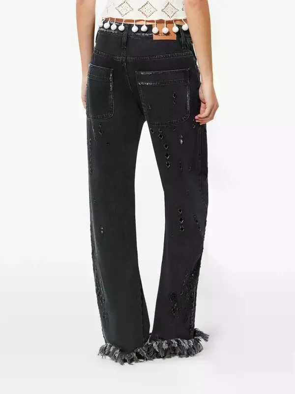 Isabel Marant Étoile Amia Cut-out Jeans - Black