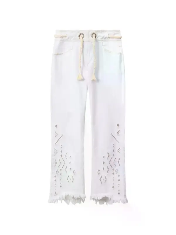 Isabel Marant Alison Straight-leg Trousers - White