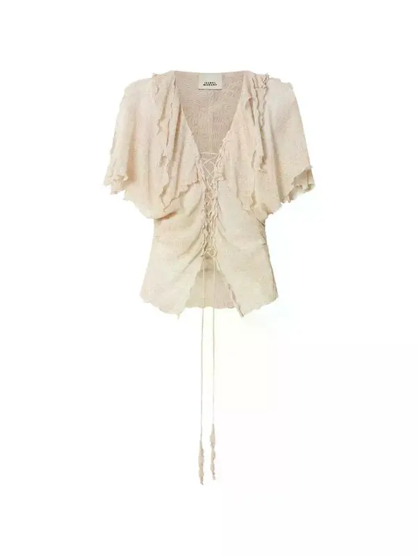 Isabel Marant Étoile Thanais Ruffled Blouse - Neutrals