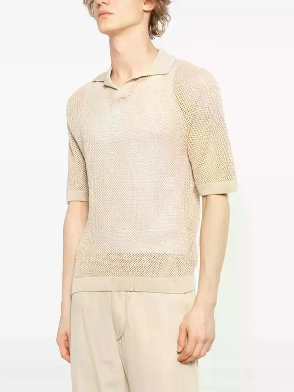 Tagliatore Tilley Knitted Polo Shirt - Neutrals