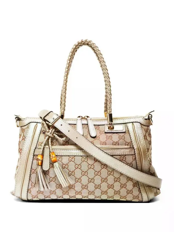 Gucci 2000-2015 Bamboo-detail Tote Bag - Neutrals