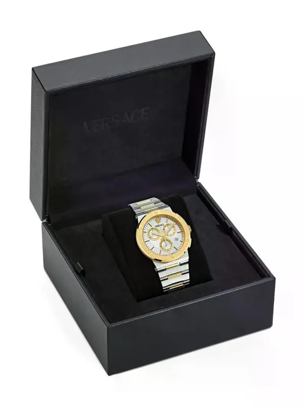 Versace Greca 40mm Chronograph Watch - Silver
