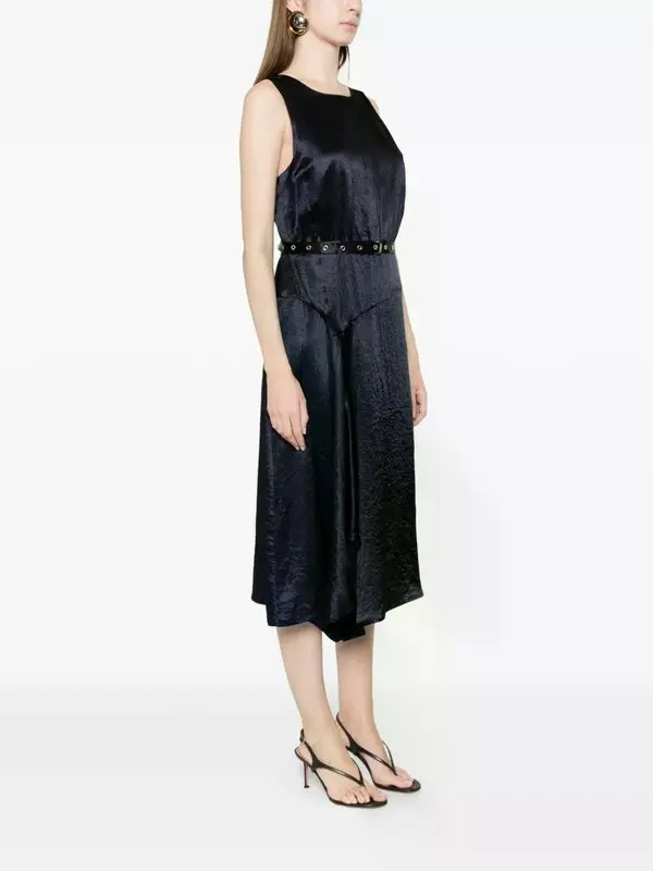 Liu Jo Belted Asymmetric Midi Dress - Blue