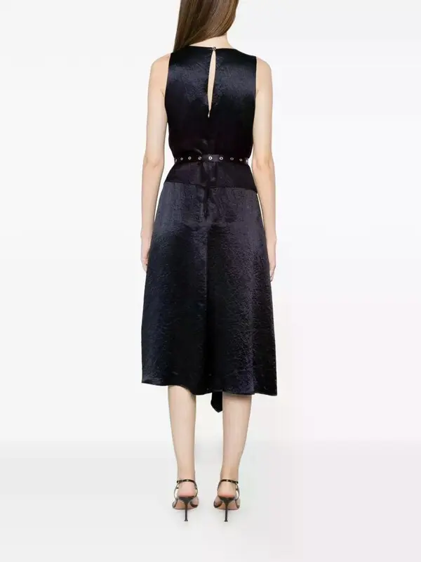 Liu Jo Belted Asymmetric Midi Dress - Blue