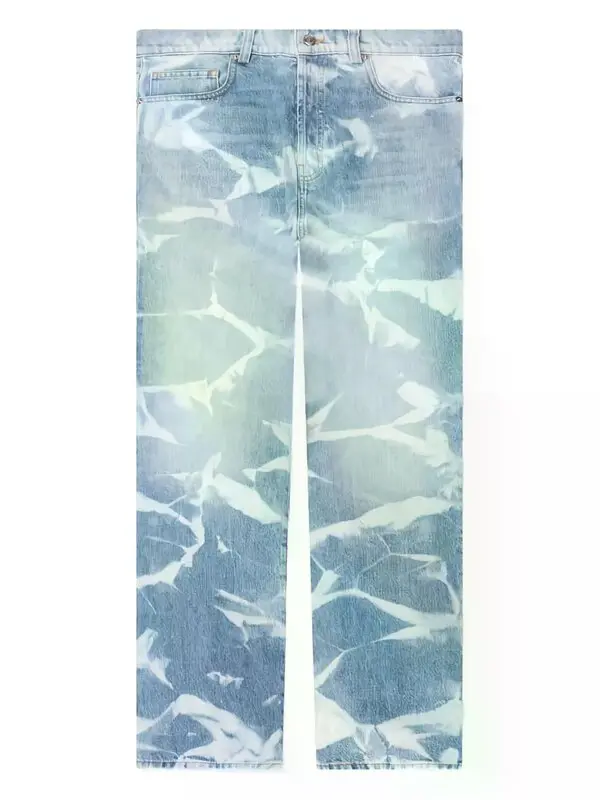 NAHMIAS Bleach-dye Five-pocket Jeans - Blue