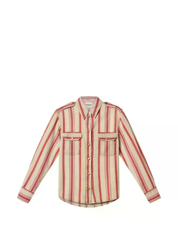 MARANT ETOILE Gelva Striped Shirt - Red