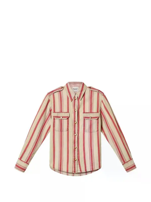 MARANT ETOILE Gelva Striped Shirt - Red
