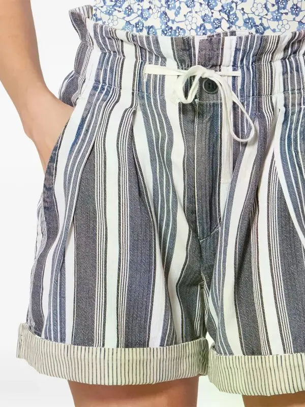 MARANT ETOILE Nirma Striped Shorts - Blue