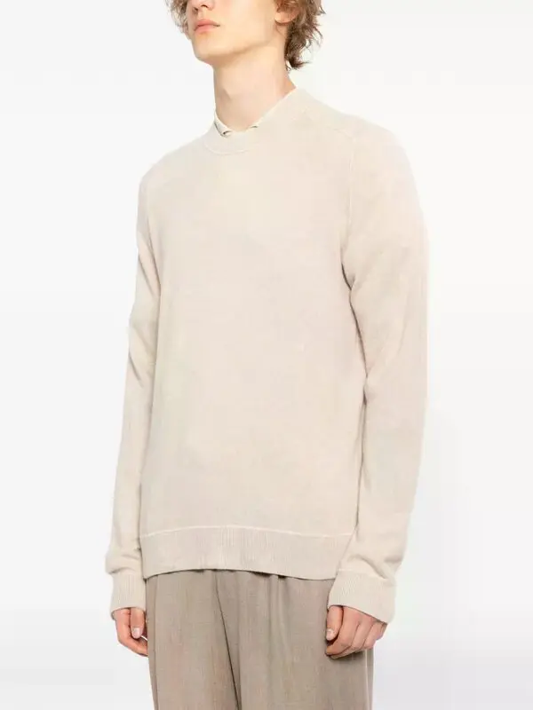 Massimo Alba Kane Pure Cashmere Crew Neck Jumper - Neutrals