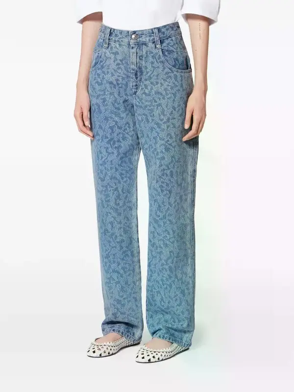 MARANT ETOILE Brinsa Pattern Straight Jeans