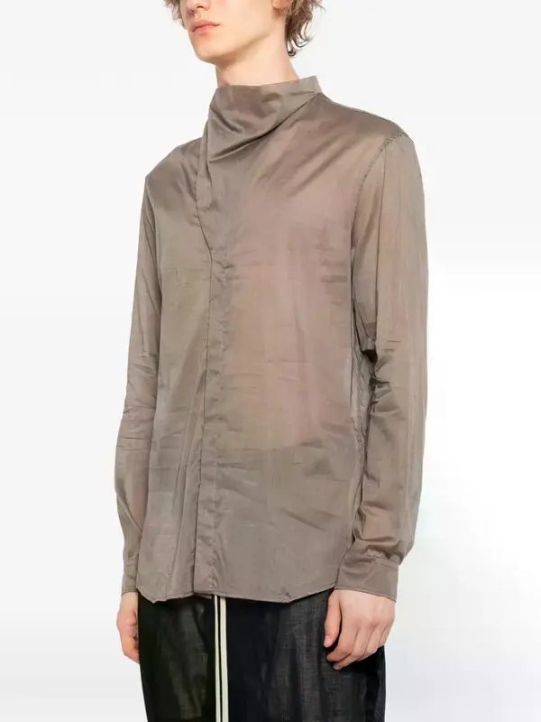 Rick Owens High Neck Island Shirt