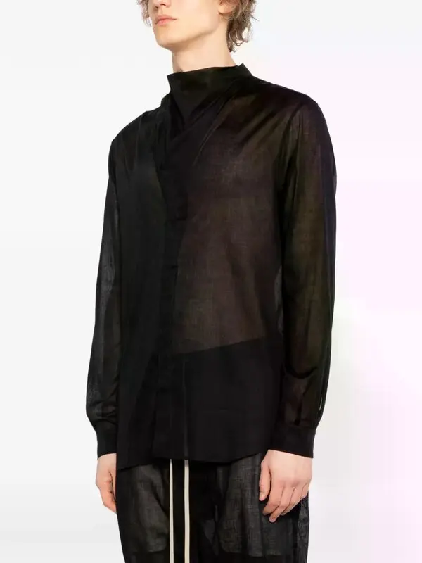 Rick Owens High Neck Island Shirt