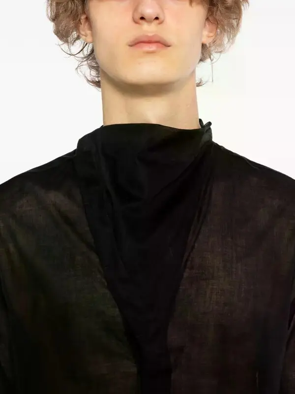 Rick Owens High Neck Island Shirt