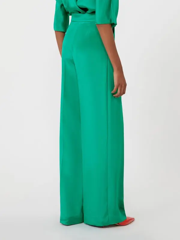 Max Mara Silk Crêpe De Chine Tuxedo Trousers