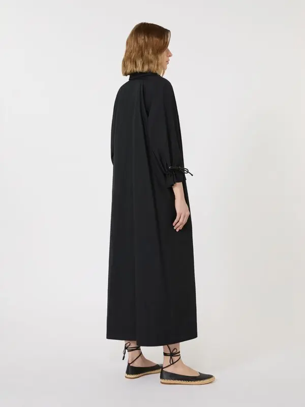 Max Mara Oversized Cotton Poplin Maxi Dress - Black