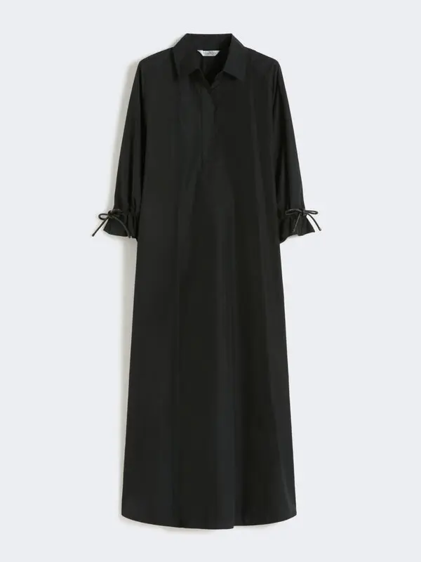Max Mara Oversized Cotton Poplin Maxi Dress - Black