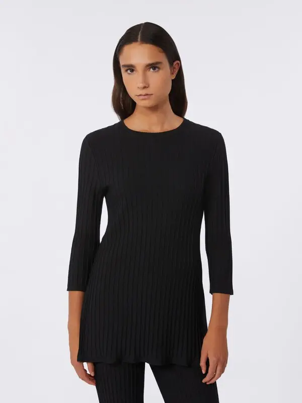 Max Mara Viscose Crêpe Rib-knit Jumper