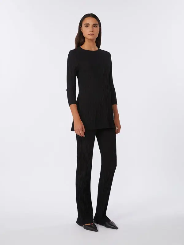 Max Mara Viscose Crêpe Rib-knit Jumper