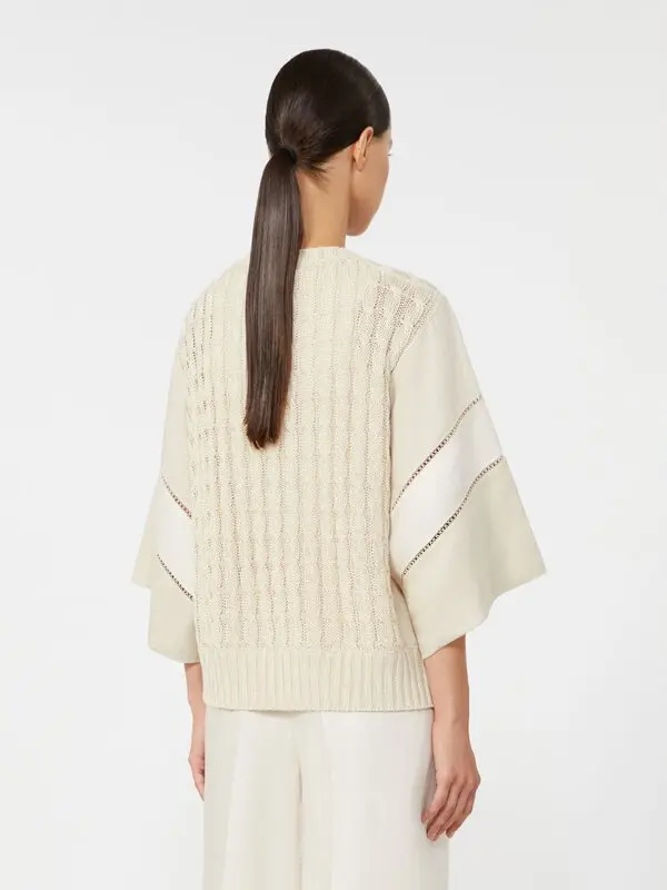 Max Mara Loose-fit Linen Yarn Sweater - Beige