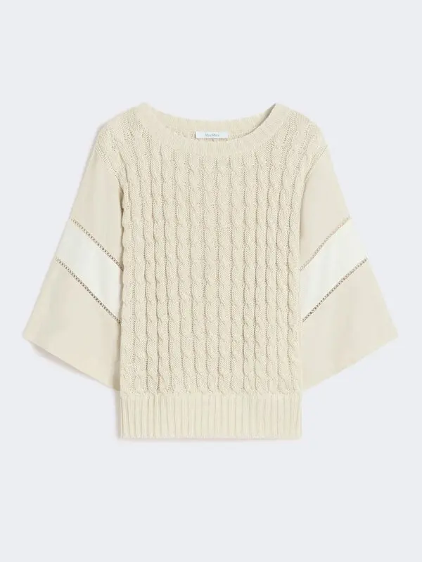 Max Mara Loose-fit Linen Yarn Sweater - Beige