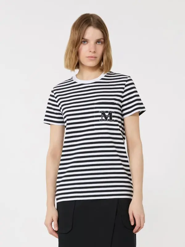 Max Mara Striped Jersey T-shirt - Black