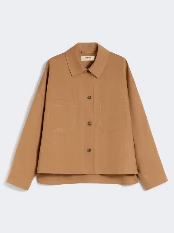 Max Mara Linen And Cotton Basketweave Oversize Jacket - Tobacco