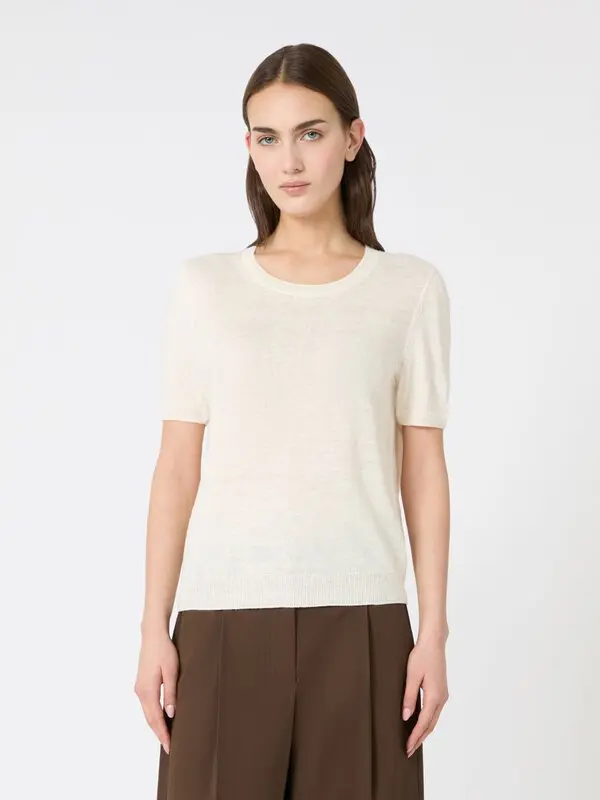 Max Mara Linen Yarn Jumper - Ecru