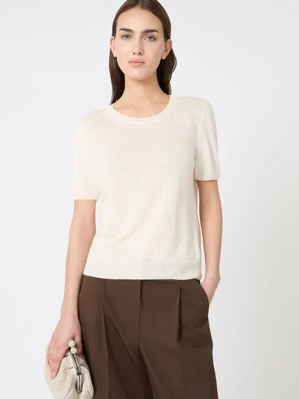 Max Mara Linen Yarn Jumper - Ecru