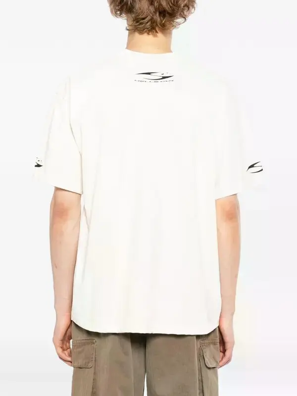 HELLSTAR Logo Print T-shirt - Neutrals