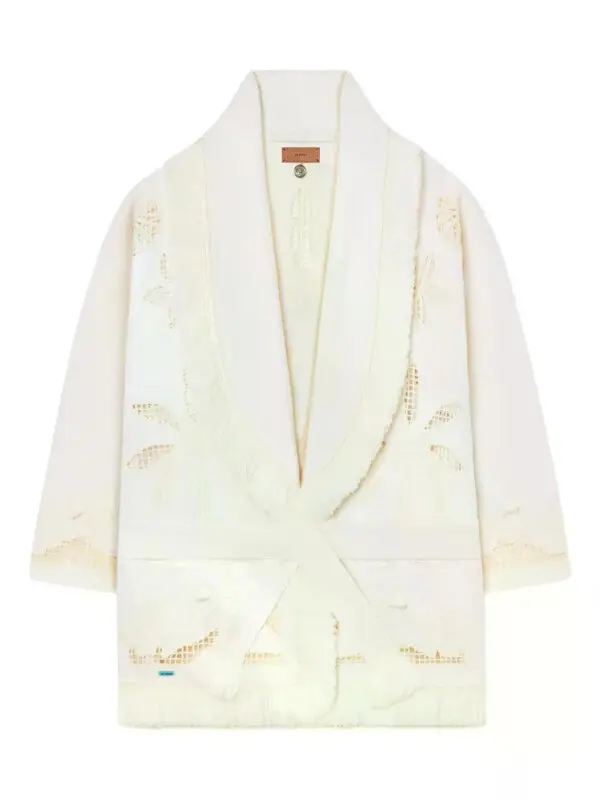 Alanui Island's Diary Openwork Cardigan With Fringe