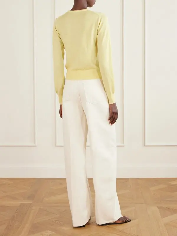 Auralee Cashmere Cardigan - Yellow