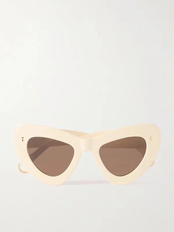 JW Anderson Butterfly Cat-eye Acetate Sunglasses - Neutrals