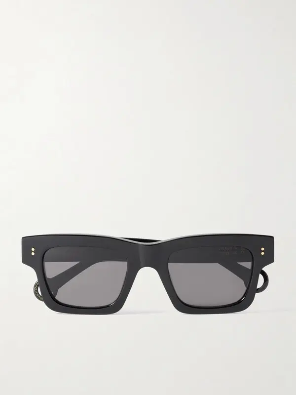 JW Anderson Rectangular-frame Acetate Sunglasses - Black