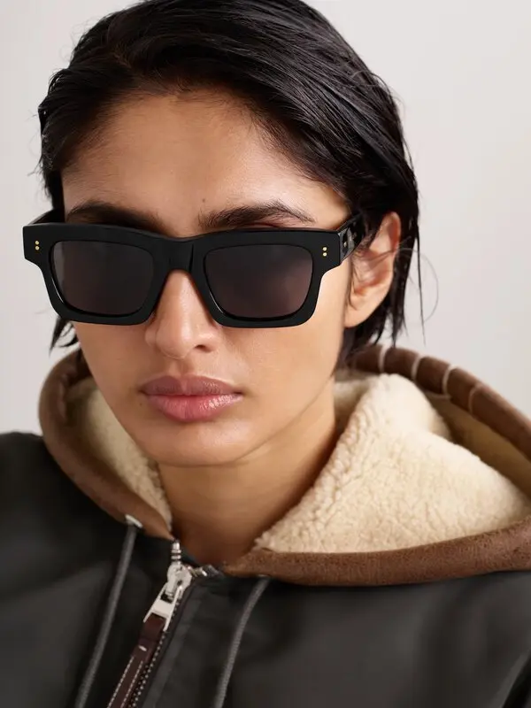 JW Anderson Rectangular-frame Acetate Sunglasses - Black