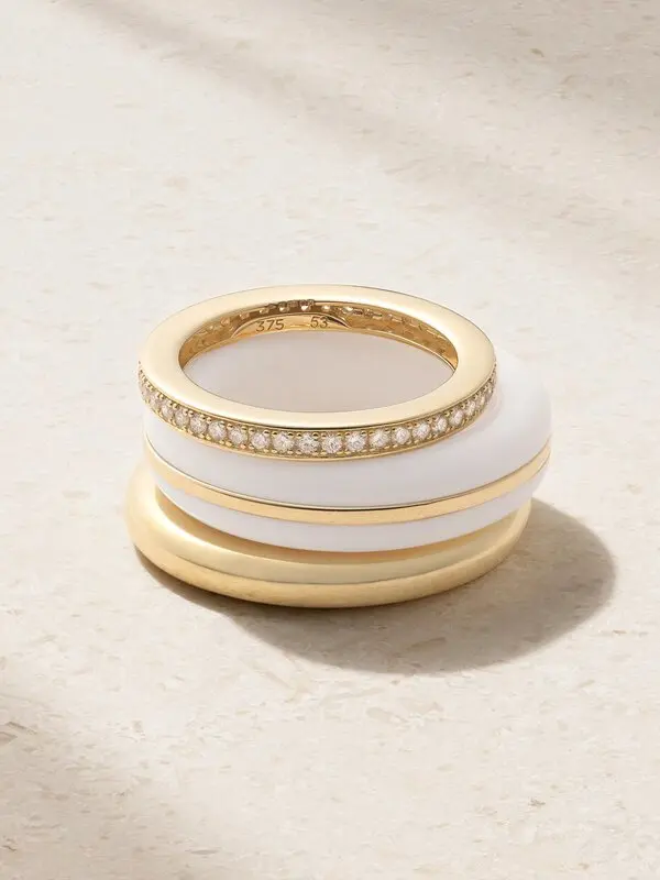 BY PARIAH The Albert, Essential, And Triple Eternity Ring Set - Gold