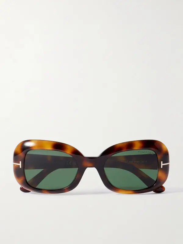 TOM FORD Paloma Square-frame Sunglasses - Tortoiseshell