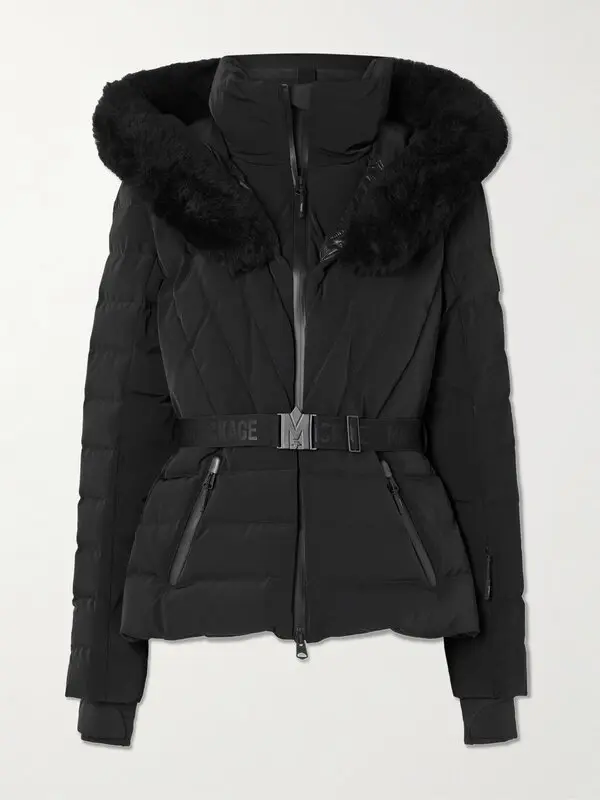 Mackage Elita Plush-trimmed Quilted Down Ski Jacket - Black