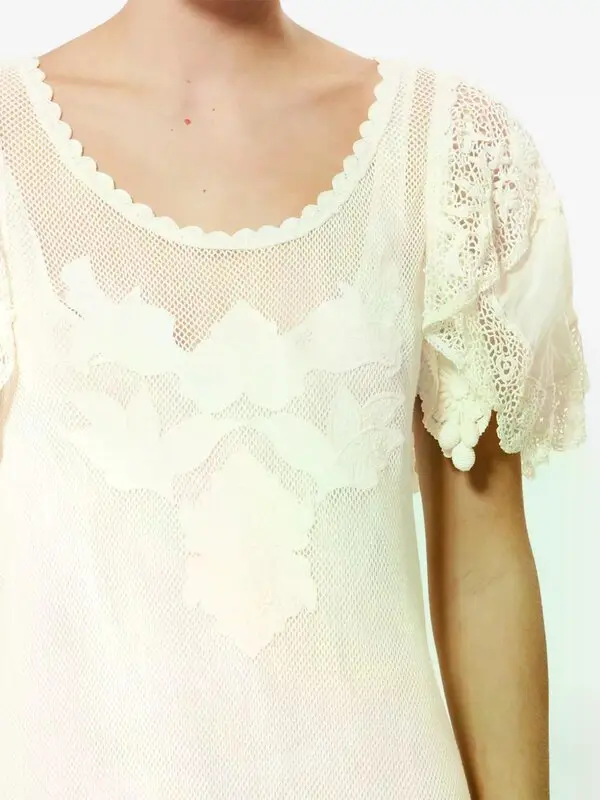 Isabel Marant Étoile Diena Lace-panel Mini Dress - Neutrals