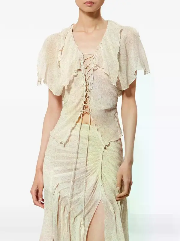 Isabel Marant Étoile Thanais Ruffled Blouse - Neutrals