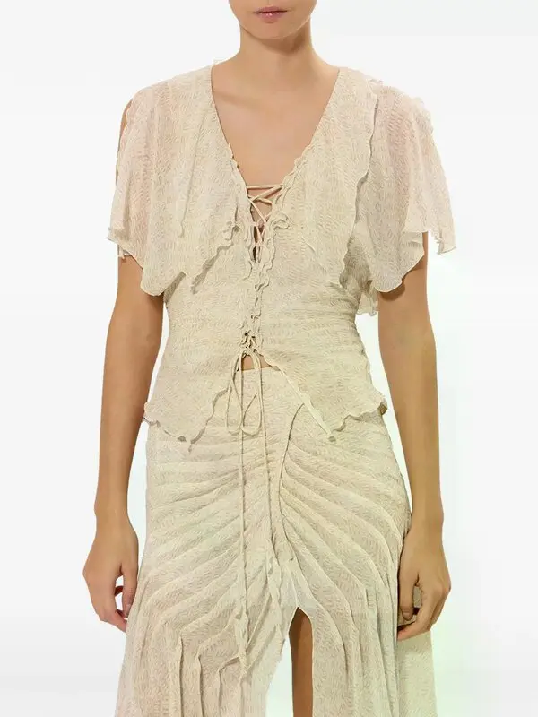 Isabel Marant Étoile Thanais Ruffled Blouse - Neutrals