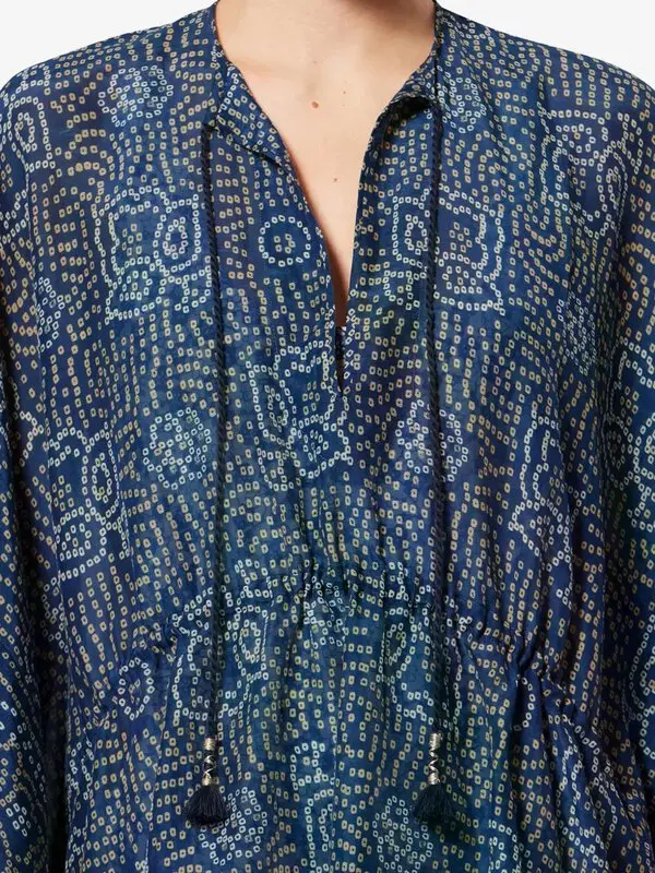 Isabel Marant Étoile Loreliz Tassel Patterned Cover-up - Blue