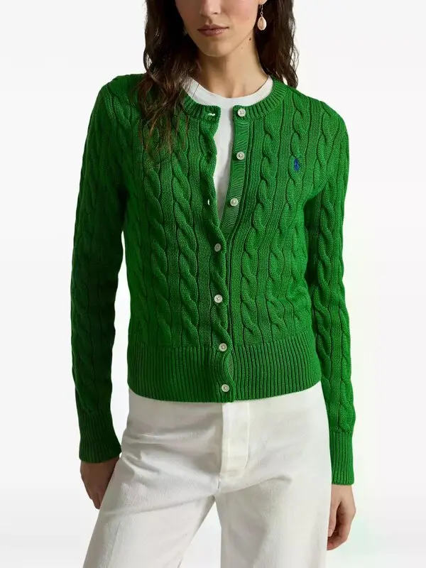 Polo Ralph Lauren Cable-knit Buttoned Cardigan - Green