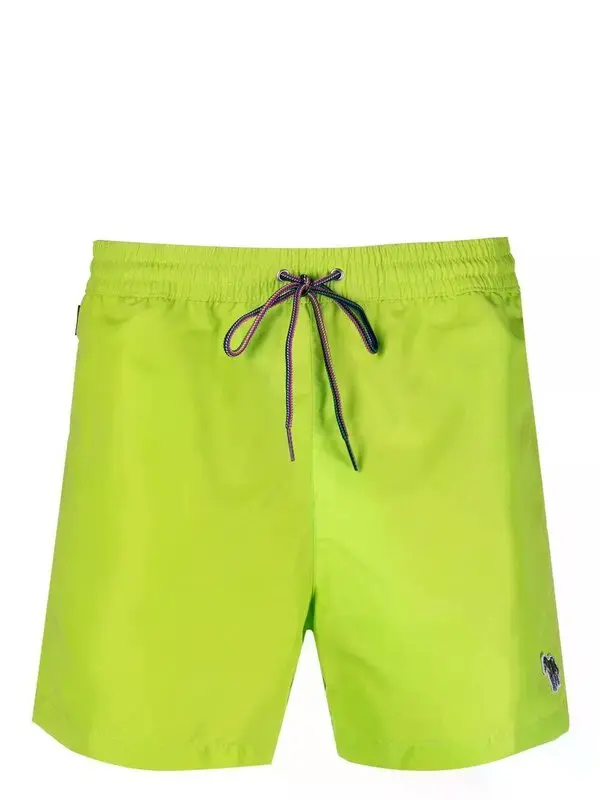 Paul Smith Logo-patch Drawstring Swim Shorts - Green