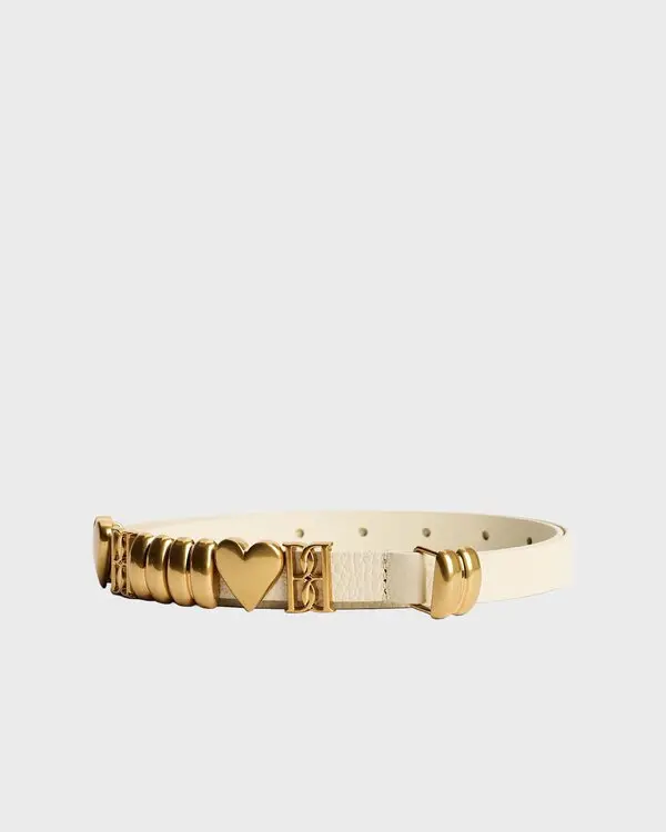 BY MALENE BIRGER Ounlas Leather Belt - Cream