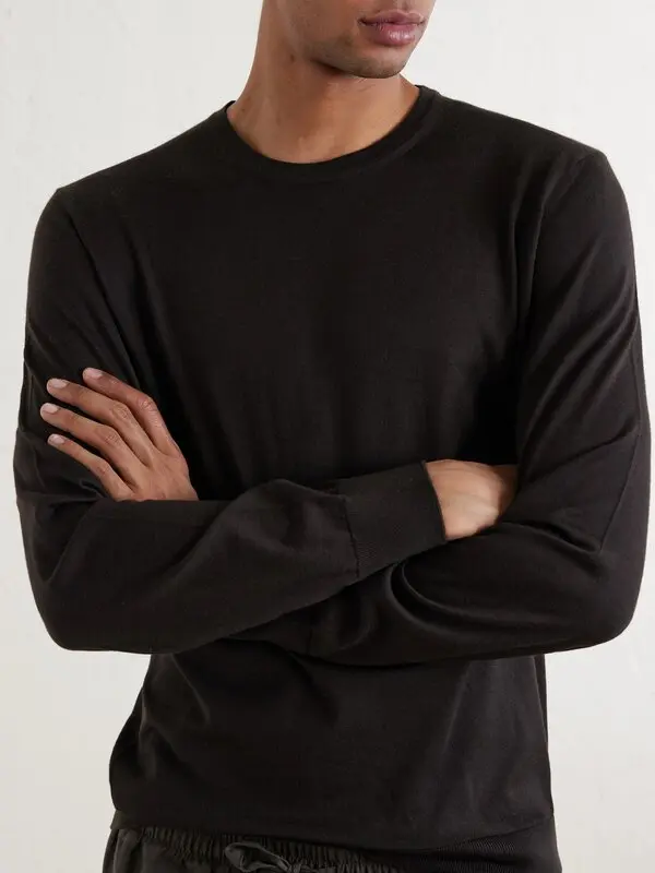 Zegna Cashmere And Silk-blend Sweater - Brown