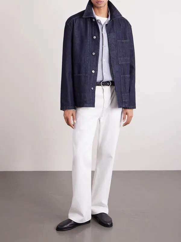 Nn07 Reed 50057 Checked Organic Cotton-blend Seersucker Shirt - Blue